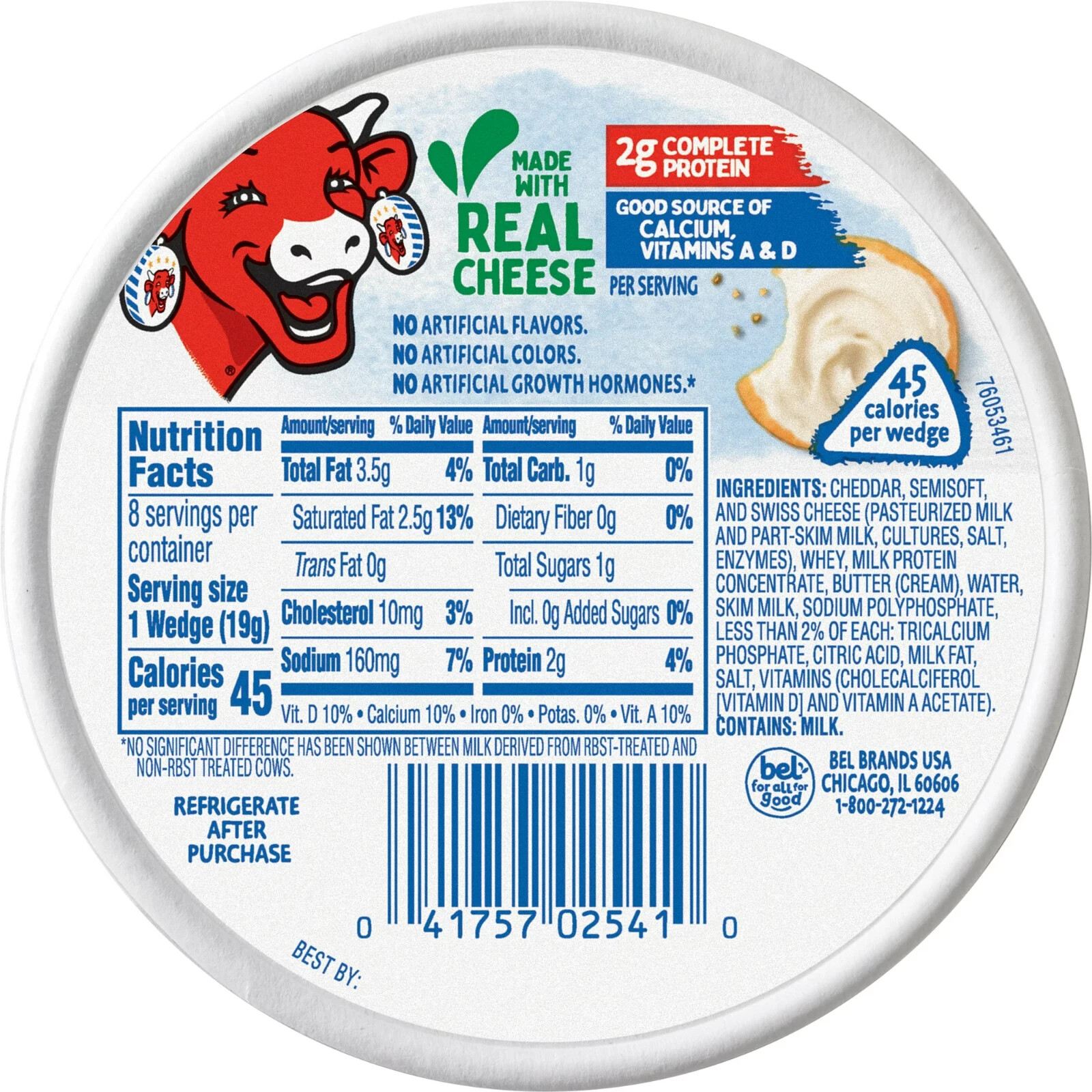 The Laughing Cow Original Spreadable Swiss Cheese Wedge, 2 X 5.4 oz ...
