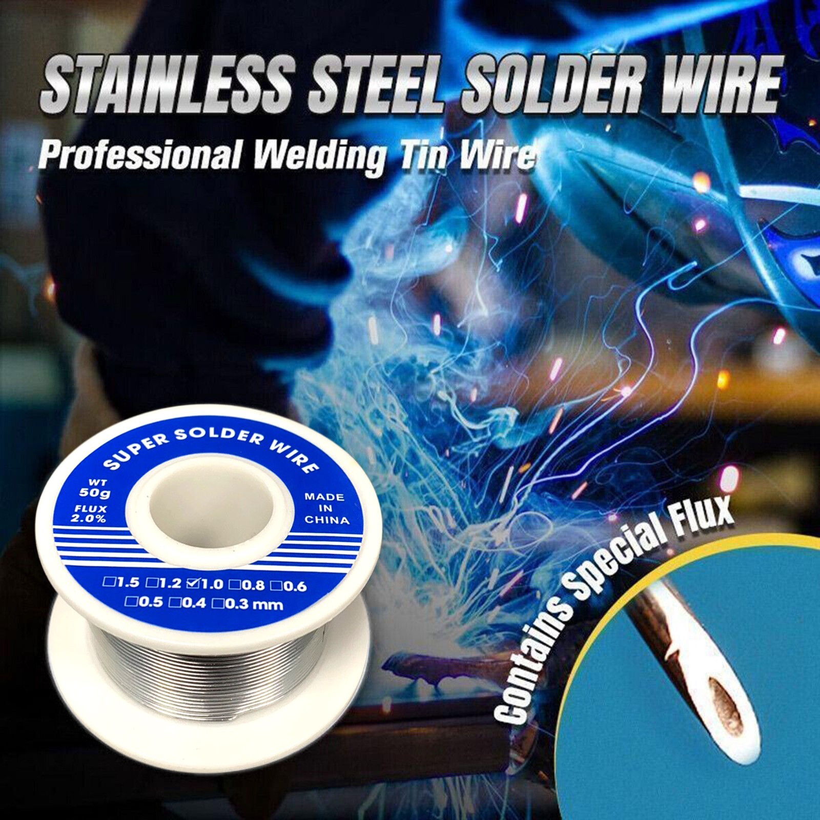 Aluminum Stainless Steel Lighter Solder Flux Paste + Wire Soldering ...