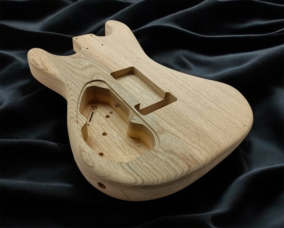 Electric Guitar Body Fits STRAT Rear Routed 1 Piece Swamp Ash, Unique ...