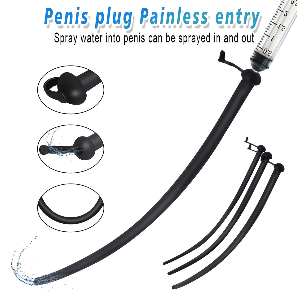 Male Insertion Penis Plug Expander Sounding Urethral Dilators Sex Toys ...