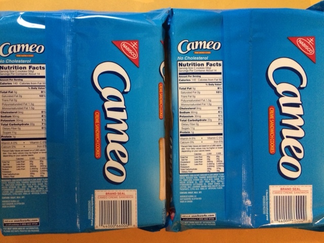 Lot of (2) Nabisco Cameo Creme Cookies 14.5oz - Puerto Rico - (US Free ...