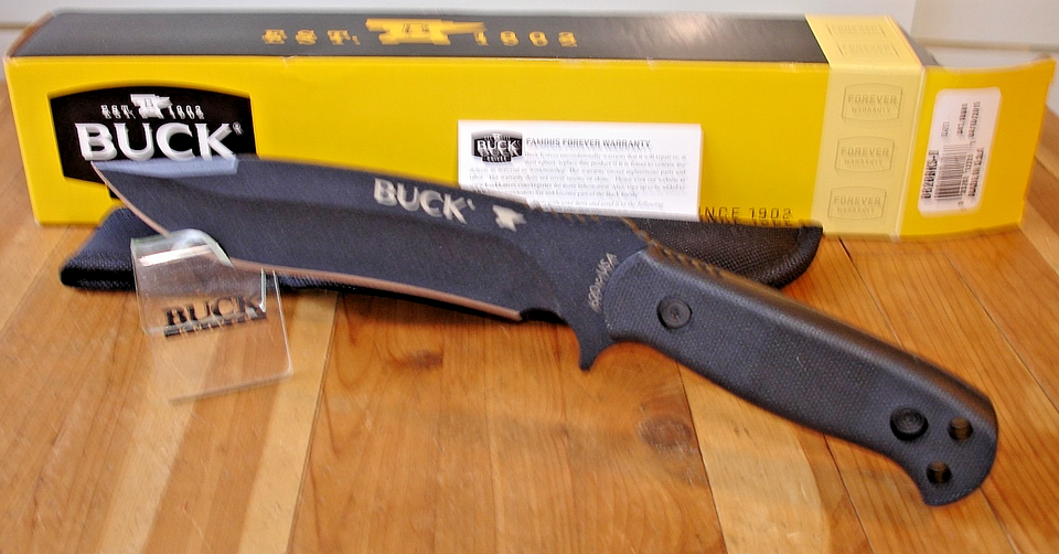 NIB BUCK KNIFE 620 BKS REAPER 420HC BLACK TRACTION BLADE PLASTIC HANDLE ...