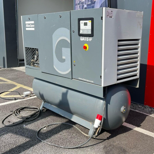 Atlas Copco GA15 Air Compressor - 8 Bar, 500L Tank £3500 | eBay UK