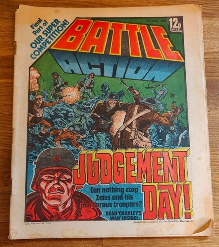 COMIC - Vintage Battle Action War Comic Dated 3rd May 1980 UK Reading ...