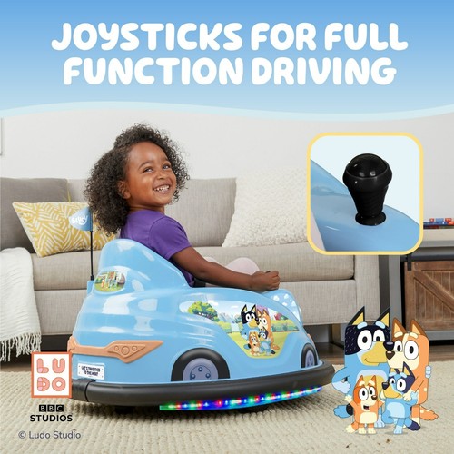 Bluey by Flybar, 6V Bumper Car Ride on Toy for Children, 1 Count, 18 ...