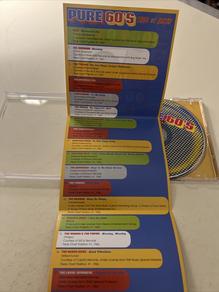 Pure 60's: The #1 Hits by Pure 60's: The #1 Hits / Various (CD, 2002 ...