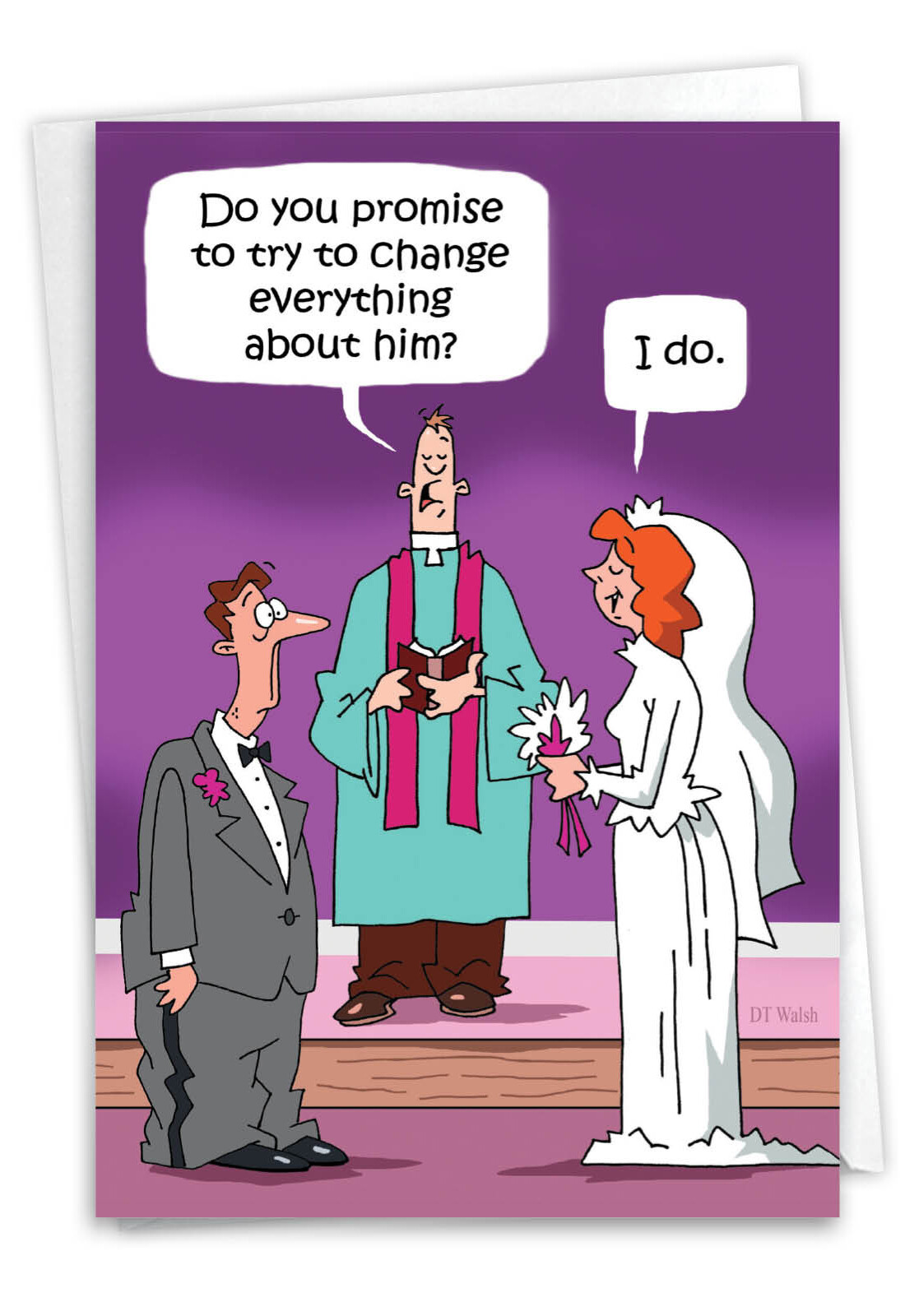 1 Funny Wedding Card with Envelope - Change Everything Wedding Congrats ...