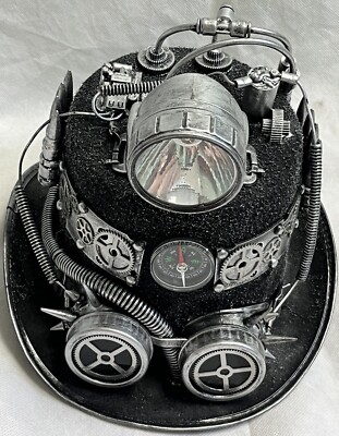 Cosplay Costume Steampunk Miner Light Hat Plastic Gothic Punk Halloween ...