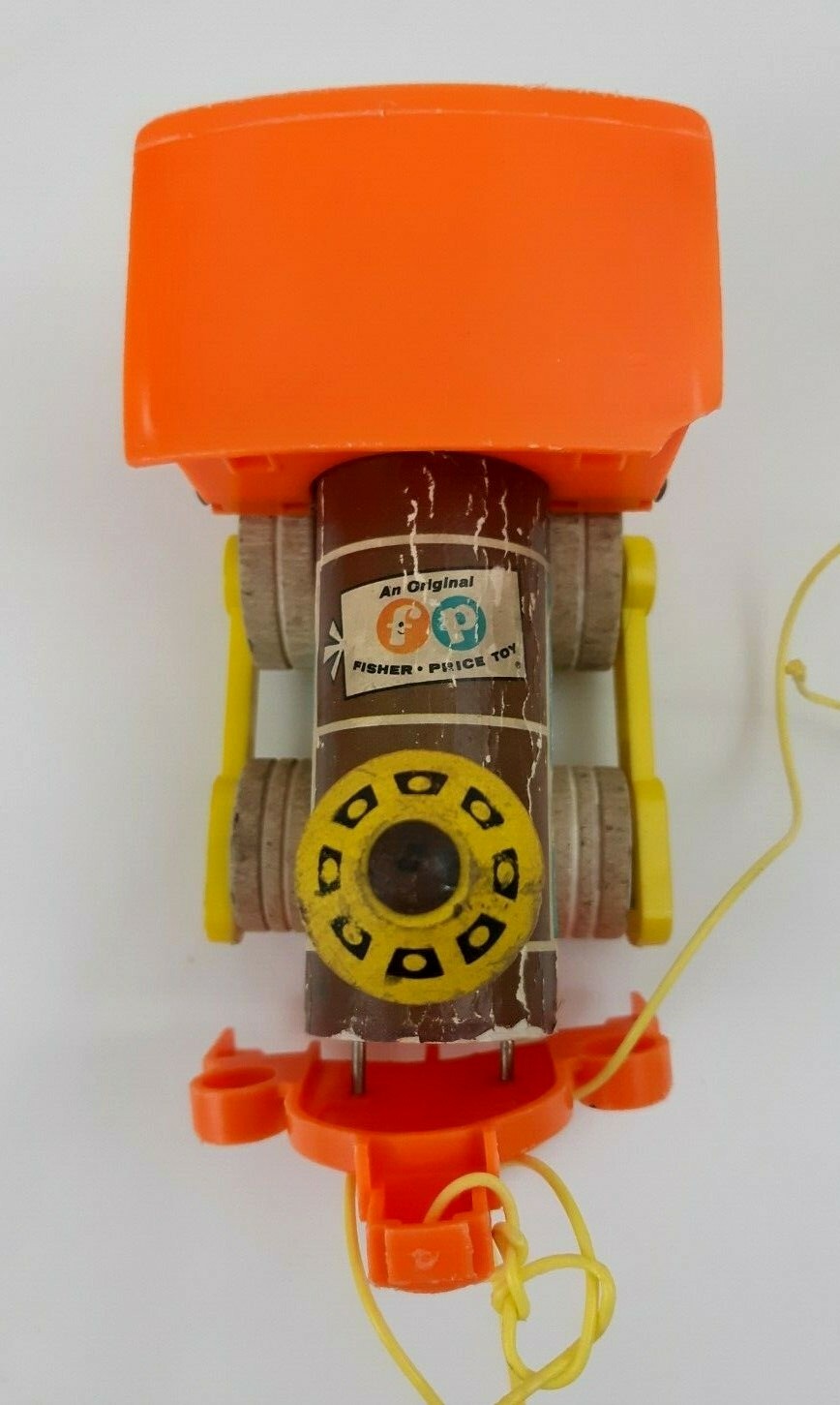 Vintage Fisher Price Pull Toy Chug Chug Train Engine Wood Plastic 1960s ...