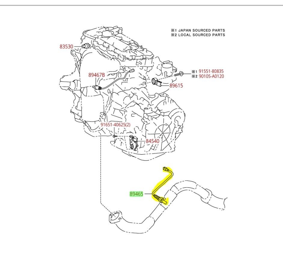 Toyota Rav4 Bank 1 Bottom Rear Oxygen Sensor Genuine OEM OE | eBay