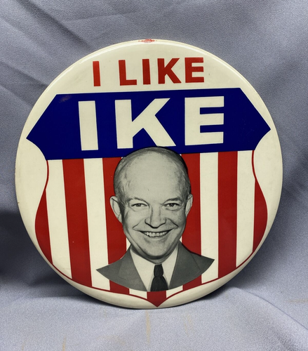 Rare Vintage Huge I Like Ike Button Made In USA | eBay