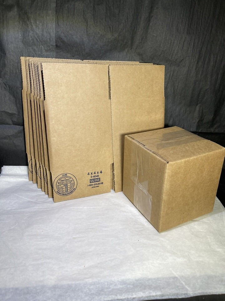 4 x 4 x 4 Cube Shipping Boxes Quantity 5 Uline S-4040 Mug Cup Boxes ...
