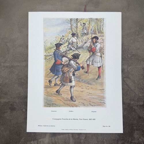 Plate 581 Compagnies Franches de la Marine, New France, 1685-1691 | eBay