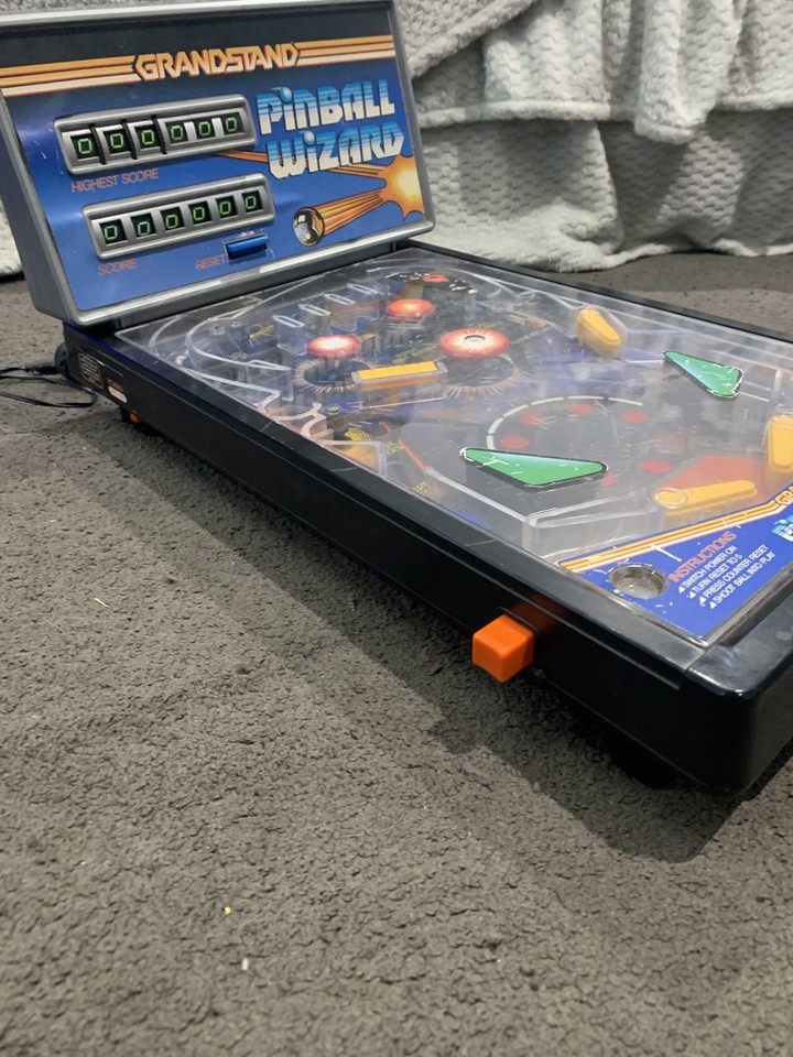 Rare vintage Tomy Grandstand Pinball Wizard Pinball Machine working ...