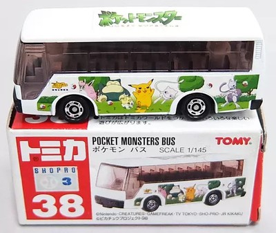 1/145 Pokemon Bus (White/Red Box/Tomy Red Ink/Made In China) "Tomica No ...