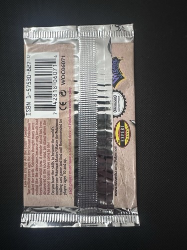 Pokemon Fossil 1st Edition Booster Pack WOTC Zapdos Sealed Box Fresh ...