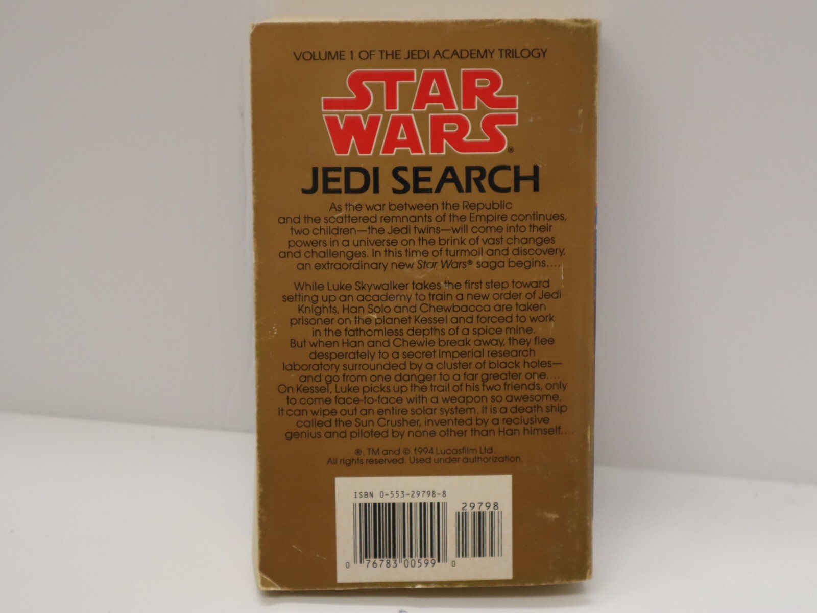Jedi Search (Star Wars: The Jedi Academy Trilogy, Vol. 1) Paperback | eBay