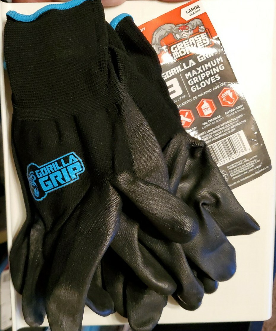 New 2 PACK Grease Monkey Gorilla Grip Gloves Size LARGE | eBay