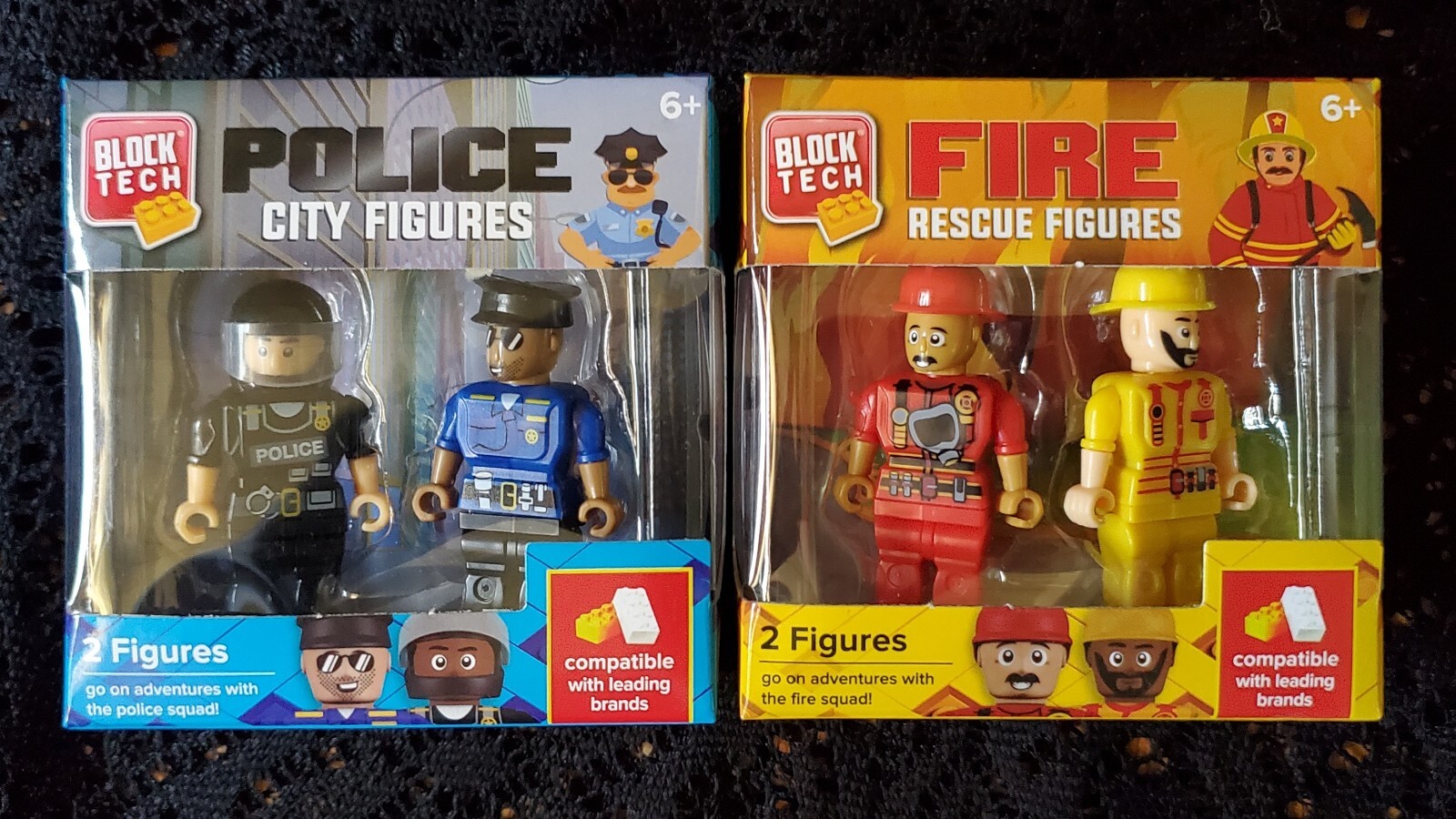 BLOCK TECH Figurines (2 Figures ea.) EMERGENCY RESPONDERS (Custom Lot ...