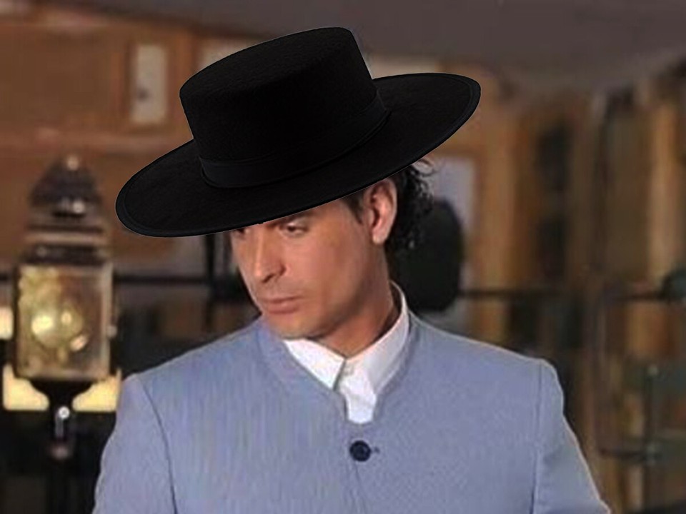 Spanish Hat - Gaucho Hat- Amish Hat- Fedora Flat Top Hat - El Zorro Hat ...