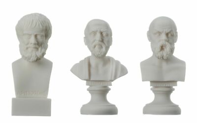 Greek Philosopher Bust set of three Aristotle Socrates Hippocrates | eBay