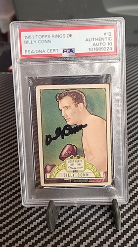 BILLY CONN 1951 TOPPS RINGSIDE BOXING #12 AUTO PSA 10 VINTAGE SIGNED 🥊 ...