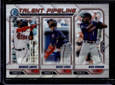 2021 Bowman Chrome JAVIER, LEWIS, NICK GORDON Talent Pipeline Refractor ...
