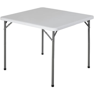 34'' Fold in Half Small Card Table for Outdoor Indoor Lightweight ...