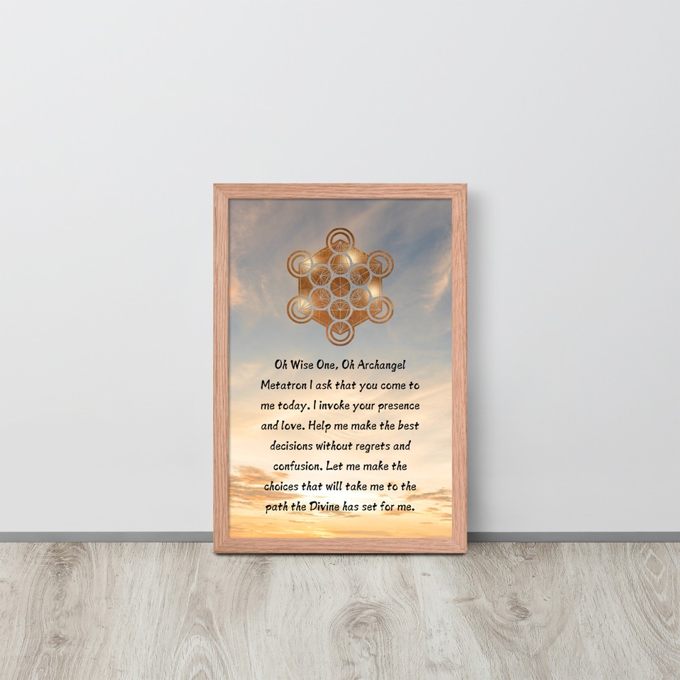 Archangel Metatron Prayer Framed Poster Healing from the Angels | eBay