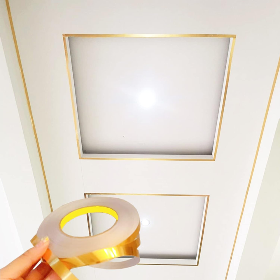 Peel and Stick Gold Metalized Polyester Mylar Film Craft Tape, Self ...