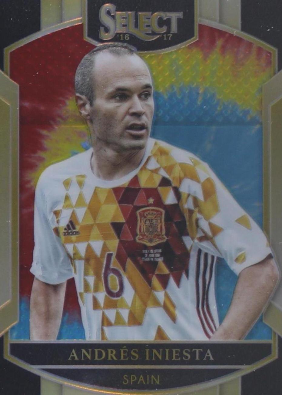 2016-17 Panini Select - Terrace Andres Iniesta #18 Tie-Dye Prizm /30 ...