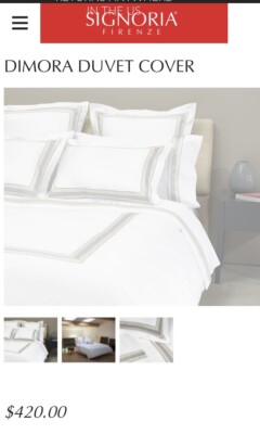 Signoria Firenze Dimora Qn Duvet Cover (Ivory/Thistle) New/ Not In ...