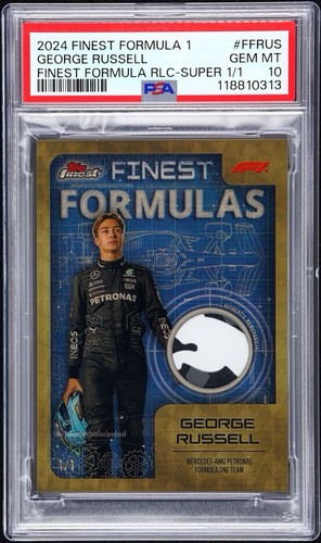 George Russell Finest Formulas Superfractor 1/1, Puma Patch, PSA 10 | eBay
