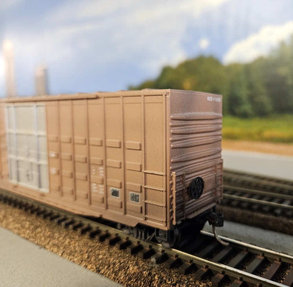 HO Roundhouse 50’ Waffle Box Car Kansas City Southern KCS Weathered | eBay