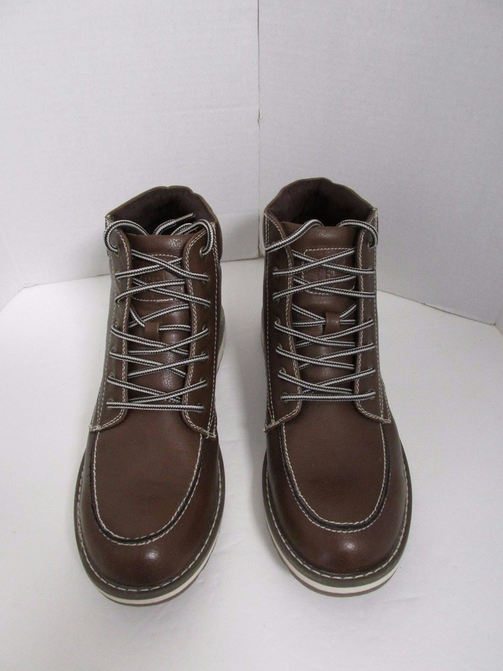 ROUTE 66 MENS BOOTS CASUAL WEAR KELDON 20259 BROWN FAUX LEATHER SIZE 8 ...