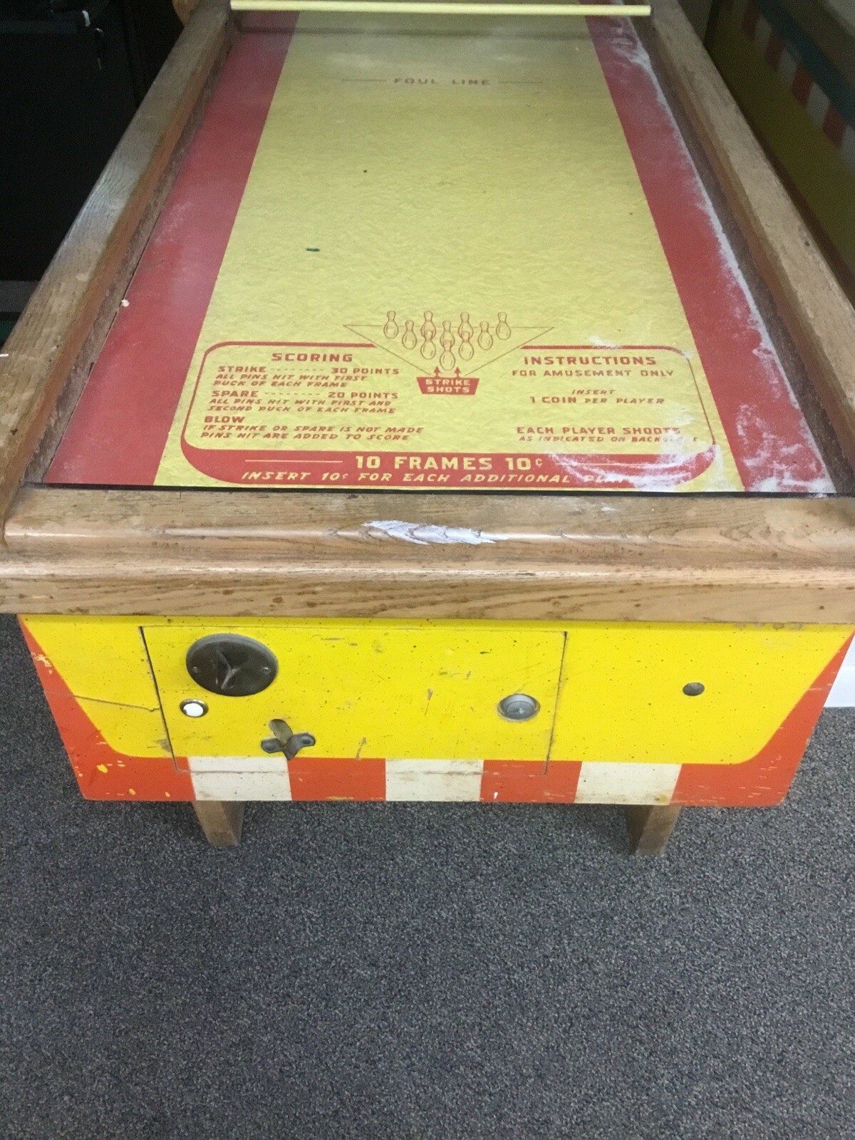 vintage bowling arcade game rare 1955 ten player | eBay