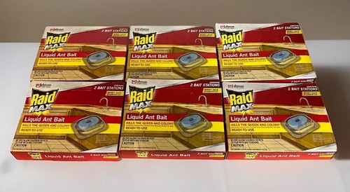 Raid Max Liquid Ant Baits Kills Ants Where They Breed 2 Bait Stations 6 ...
