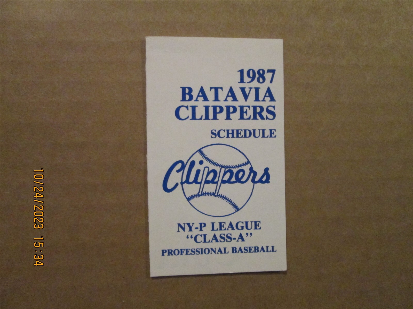 NYPL Batavia Clippers Vintage Defunct Circa 1987 Team Logo Pocket ...