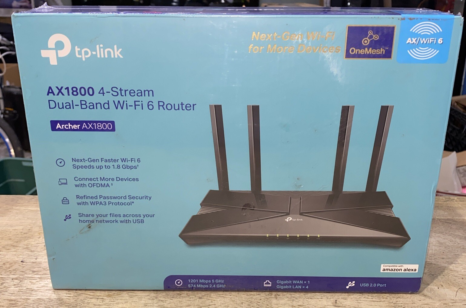 TP-Link Archer AX1800 4 Stream Dual-Band WiFi 6 Wireless Router up to 1 ...