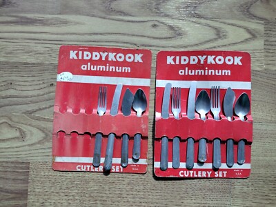 Vintage KiddyKook Aluminum Play Silverware | eBay