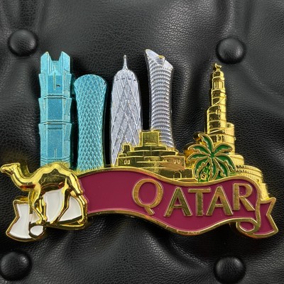 QATAR🇶🇦METAL FRIDGE MAGNET SKYSCRAPERS FAMOUS ARCHITECTURE & CAMEL ...
