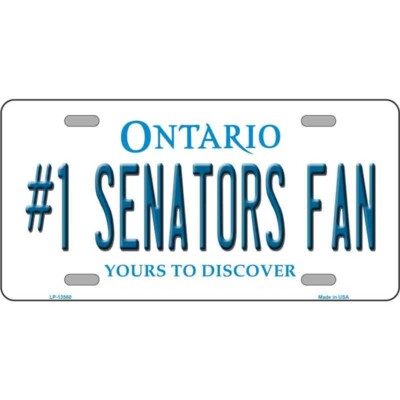 Number 1 Senators Fan License Plate Metal Sign Plaque Car Truck Wall ...