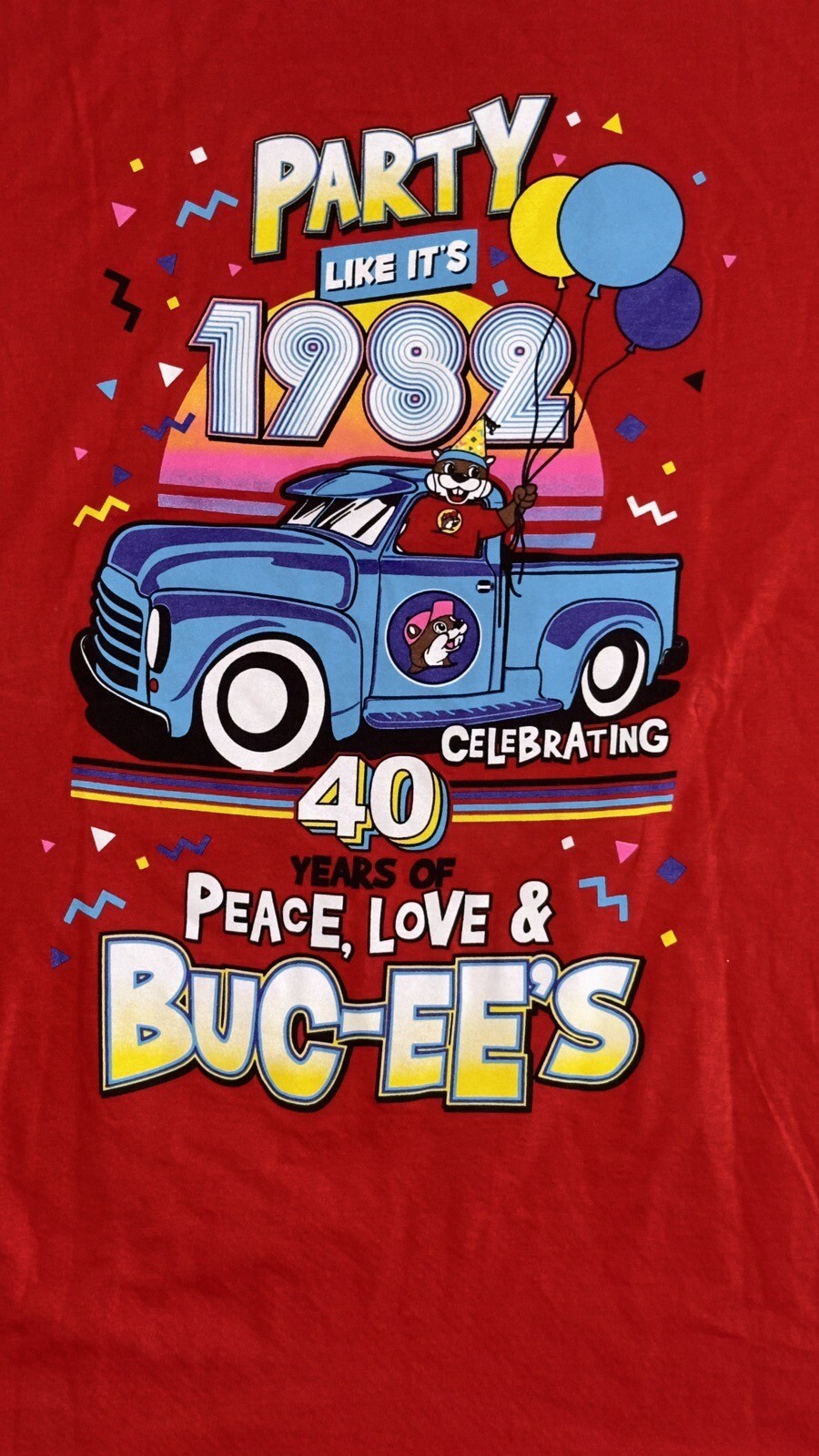 Buc-ee's 40th Anniversary "Party Like It's 1982" Red … - Gem
