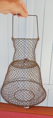 ANCIENNE NASSE A POISSONS PANIER EN FER ECREVISSE | eBay