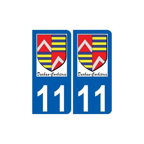 11 Durban-Corbières logo autocollant plaque stickers ville | eBay