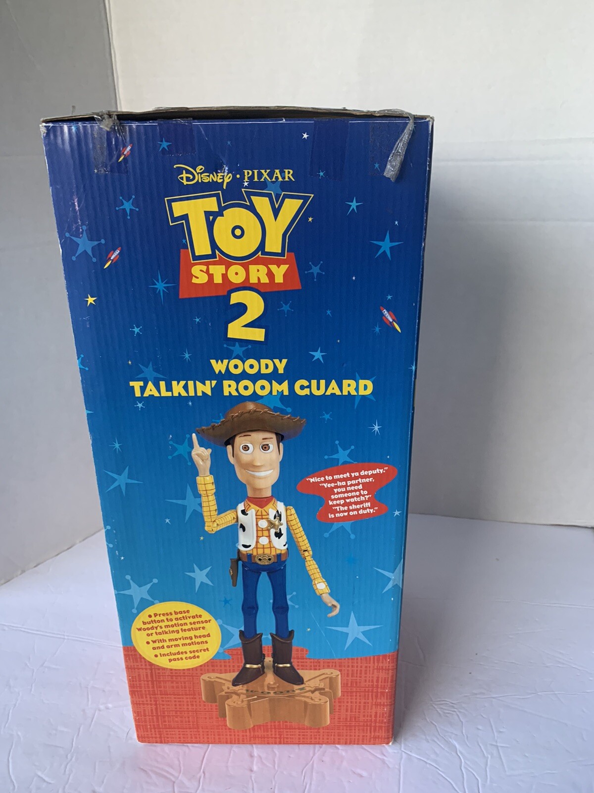 Disney 15" Tall Animated Woody Toy Story 2 Talking Room Guard! New In ...