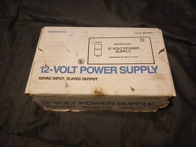 Micronta Regulated 12 Volt Power Supply converts 120 VAC to 12 VDC 22 ...