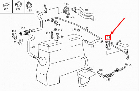 NEW MERCEDES-BENZ C-CLASS W202 COOLANT FLANGE A2028321015 2028321015 ...