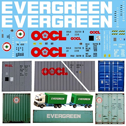 Shipping 12 Meters 40' Container 01 Container 12m 1:43 Truck Decal ...