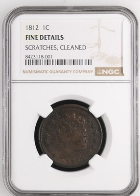 1812 Classic Head Large Cent- NGC Fine Details, Beautiful Coin | eBay